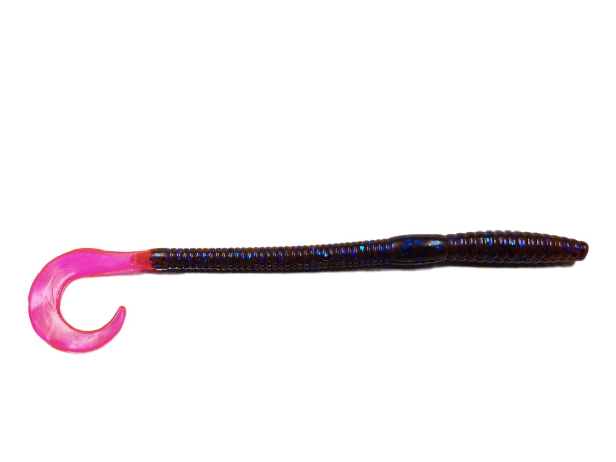 6" Curl Tail Worm (6CT) – Action Plastics - Soft Plastic Lure Manufacturing